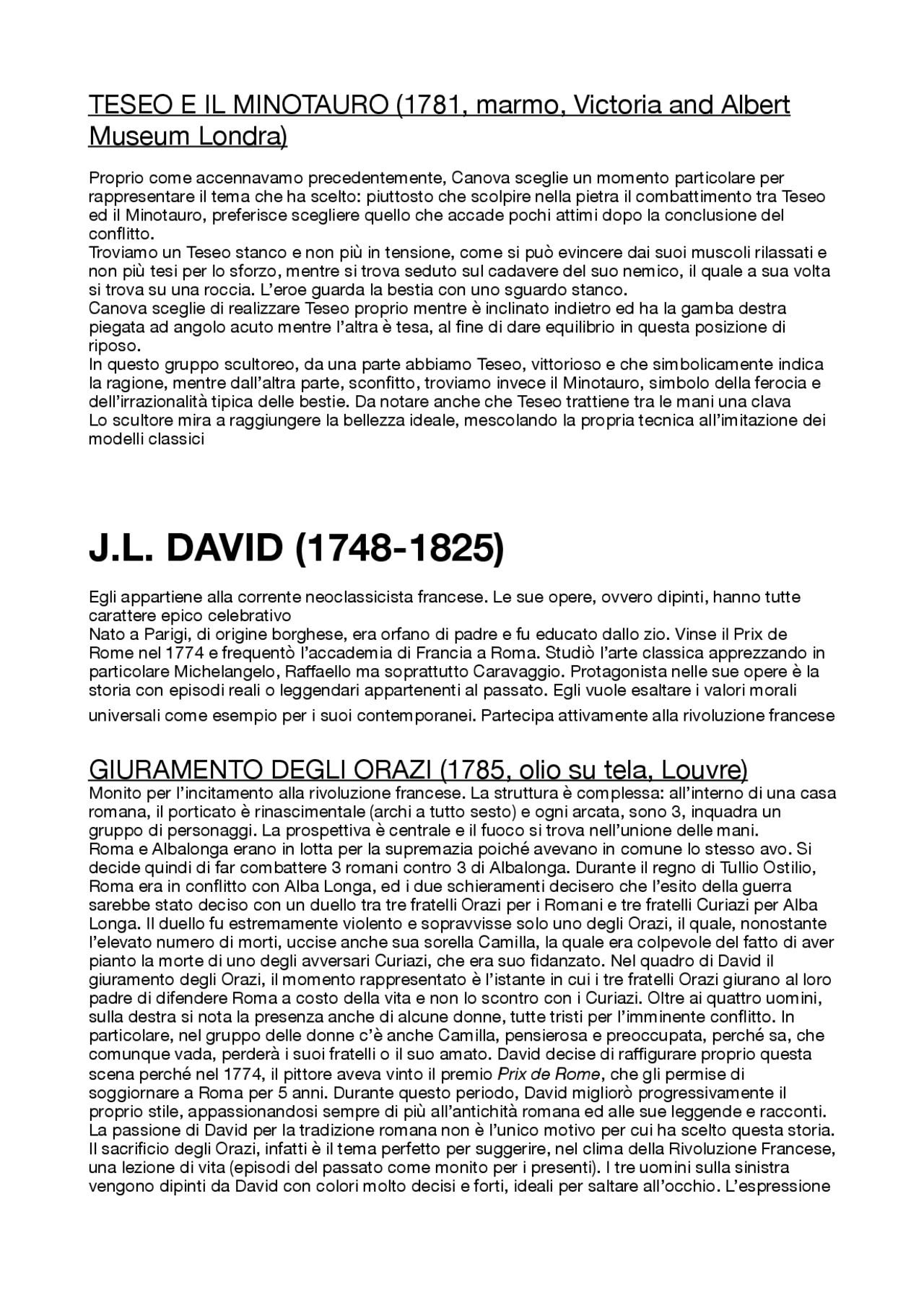 Programma storia dell'arte quinta superiore - Docsity