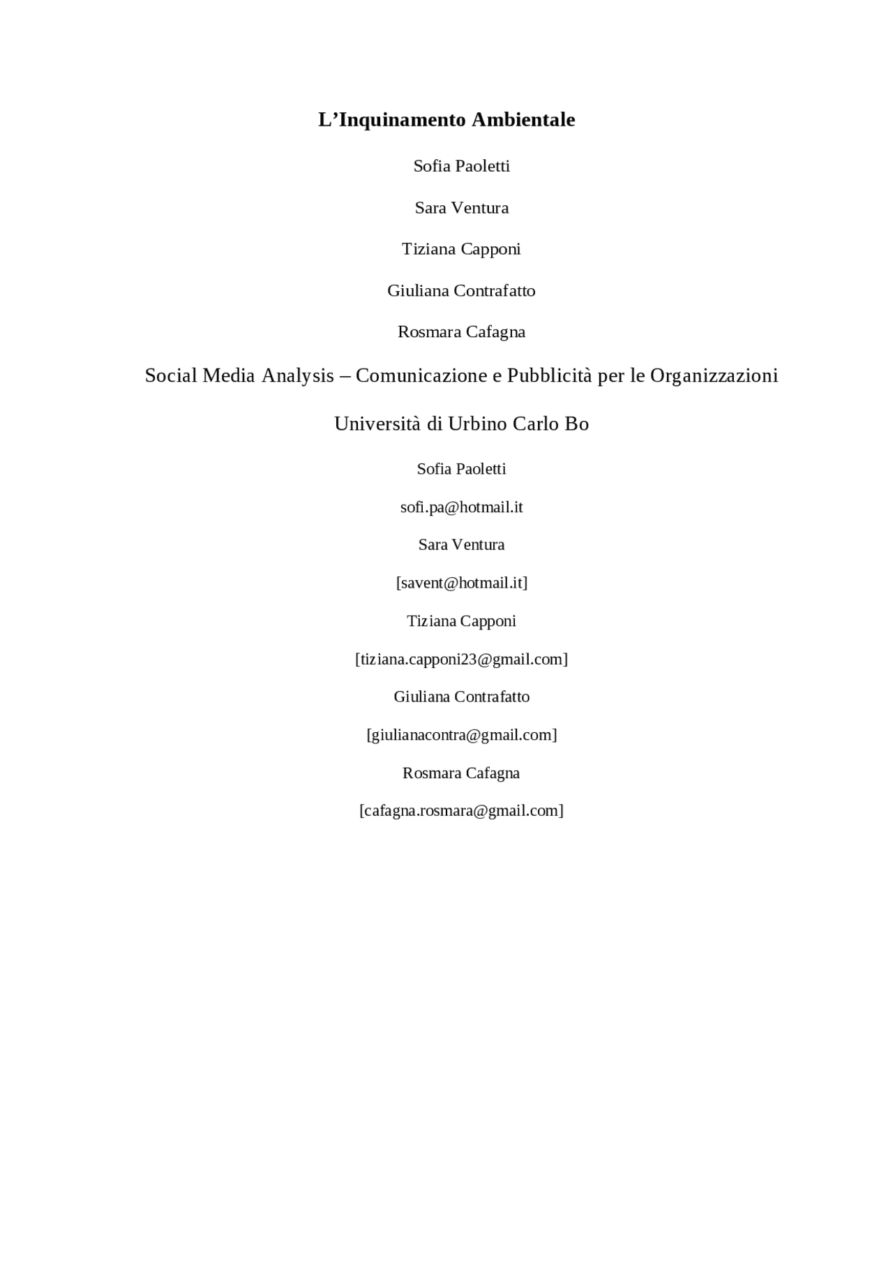 Social Media Analysis Docsity