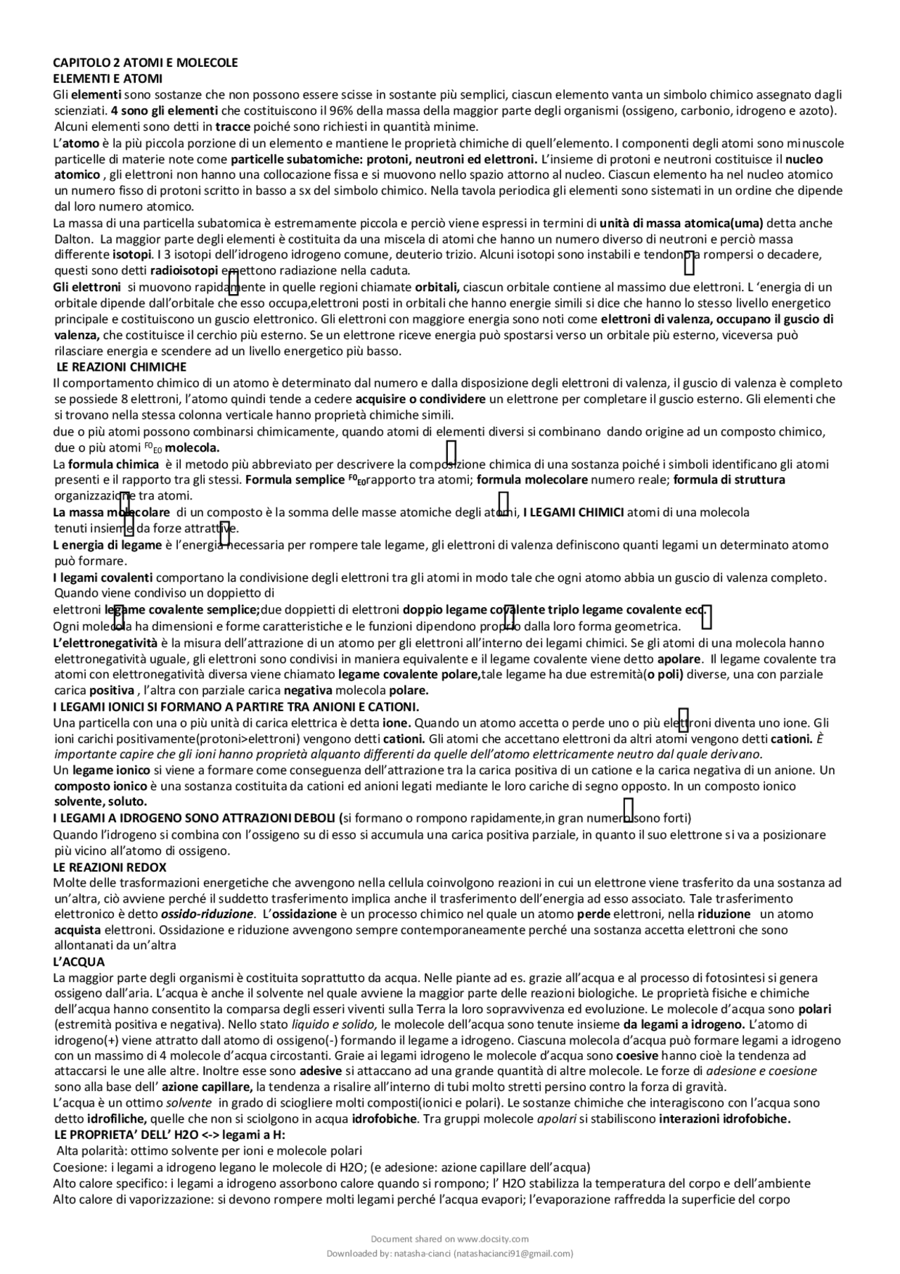 Biologia Riassunto Libro Salomon Elementi Di Biologia Docsity