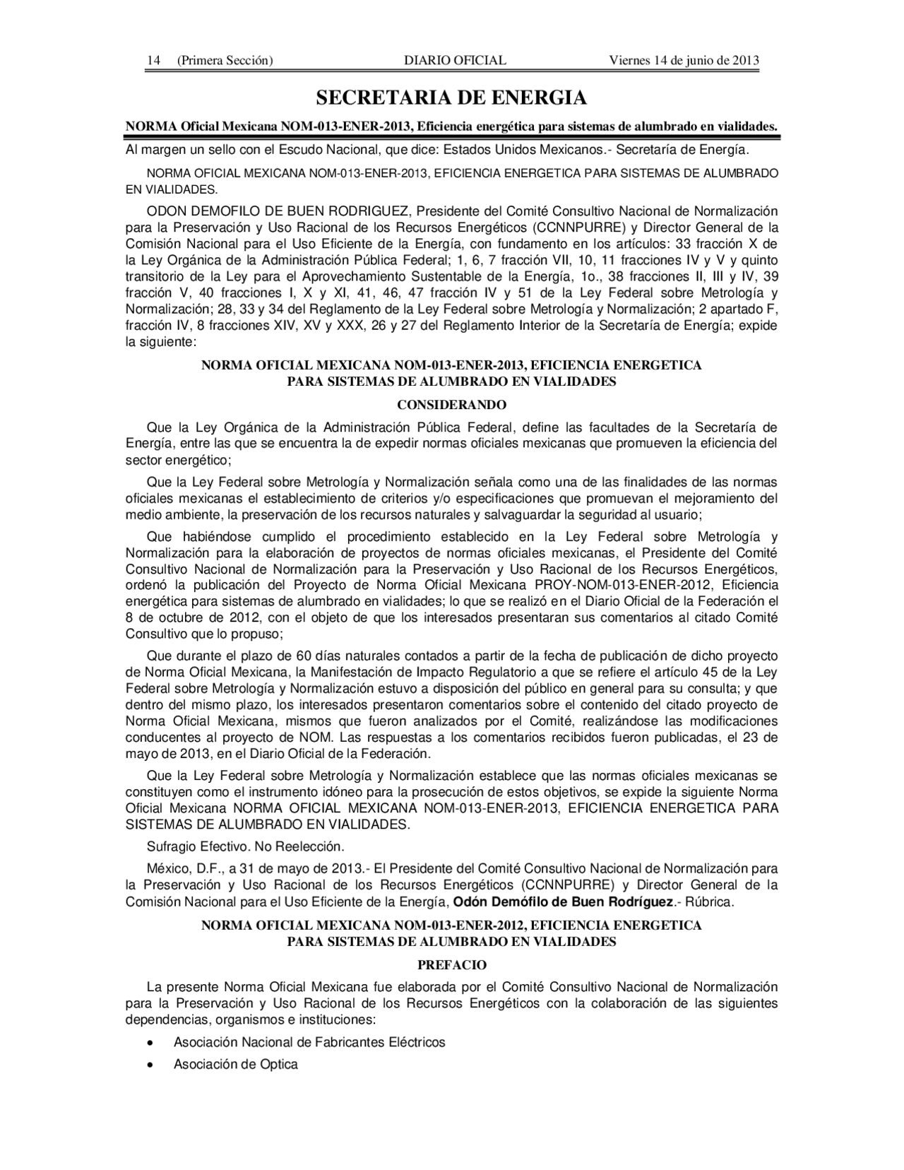 FORMATO DE LA NOM 013 2013 - Docsity