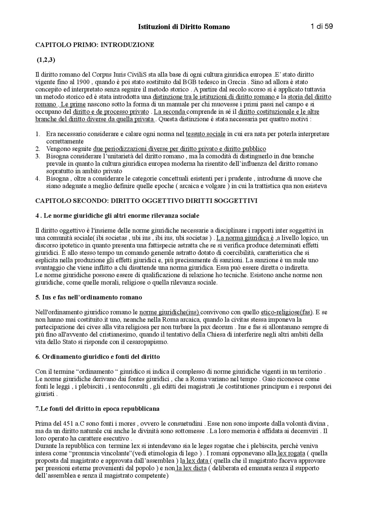 Schemi Talamanca Diritto Romano - Docsity