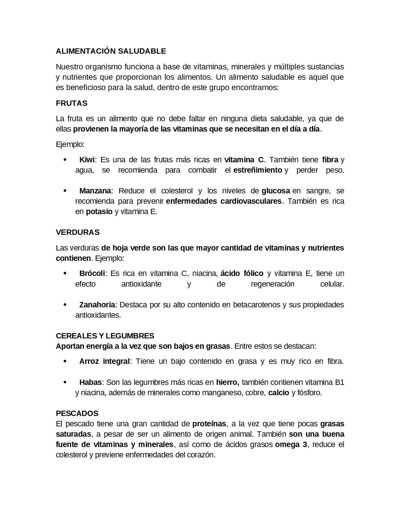Alimentación Saludable Resúmenes De Biología Docsity