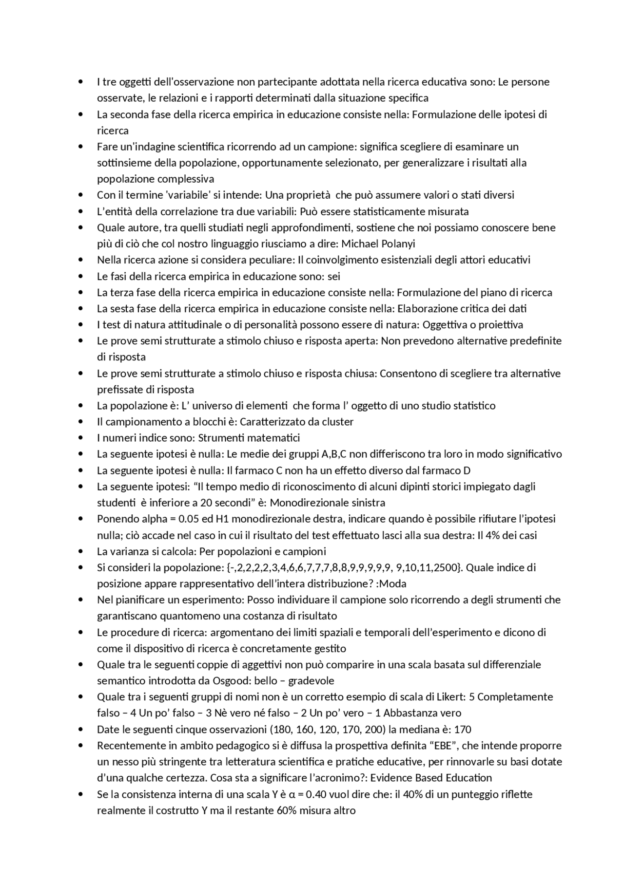 Pedagogia Sperimentale Unipegaso Docsity