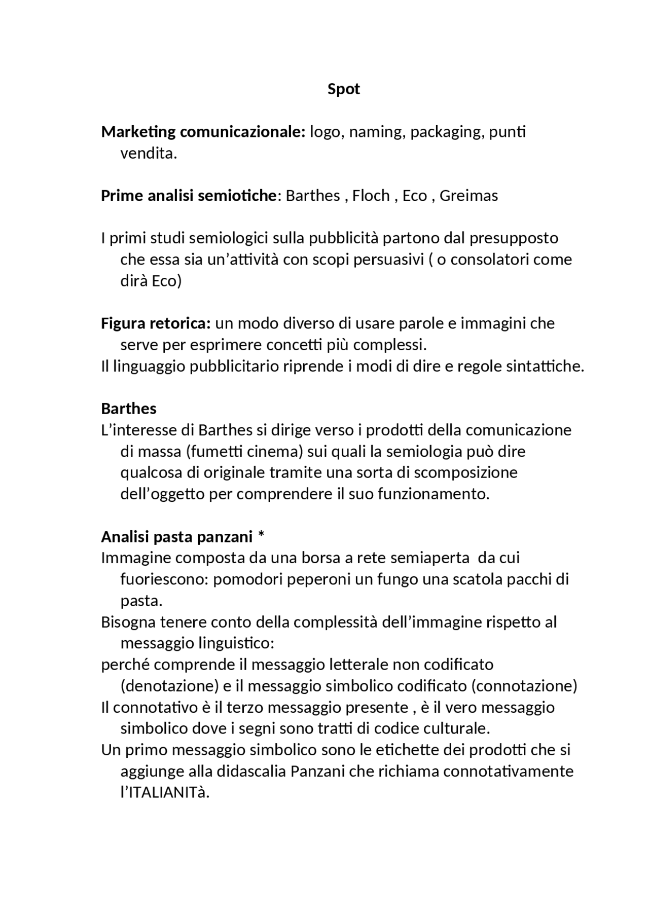 Sintesiriassunto Libro Spot Docsity