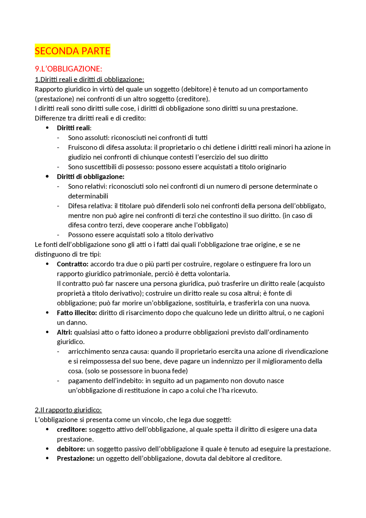 Diritto Privato Unimi Docsity