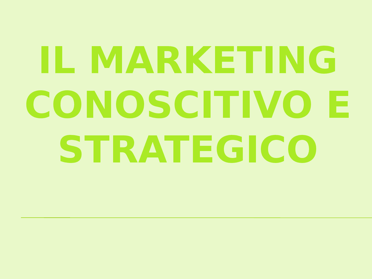 Marketing Conoscitivo E Strategico Docsity
