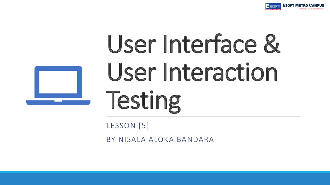 Ui Ux Part 5 Of 5 Full Lecture Notes Software Engineering Docsity