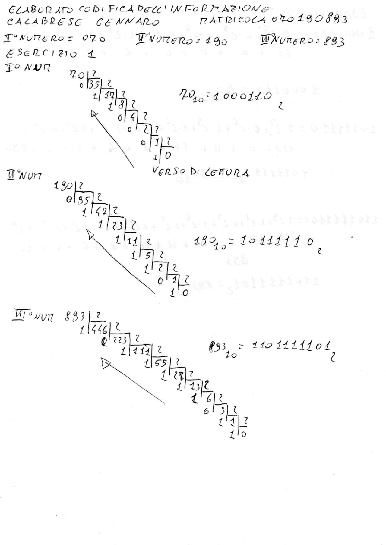 Elaborato sistemi di elaborazione delle informazioni codifica dell'informazione 1 Università ...