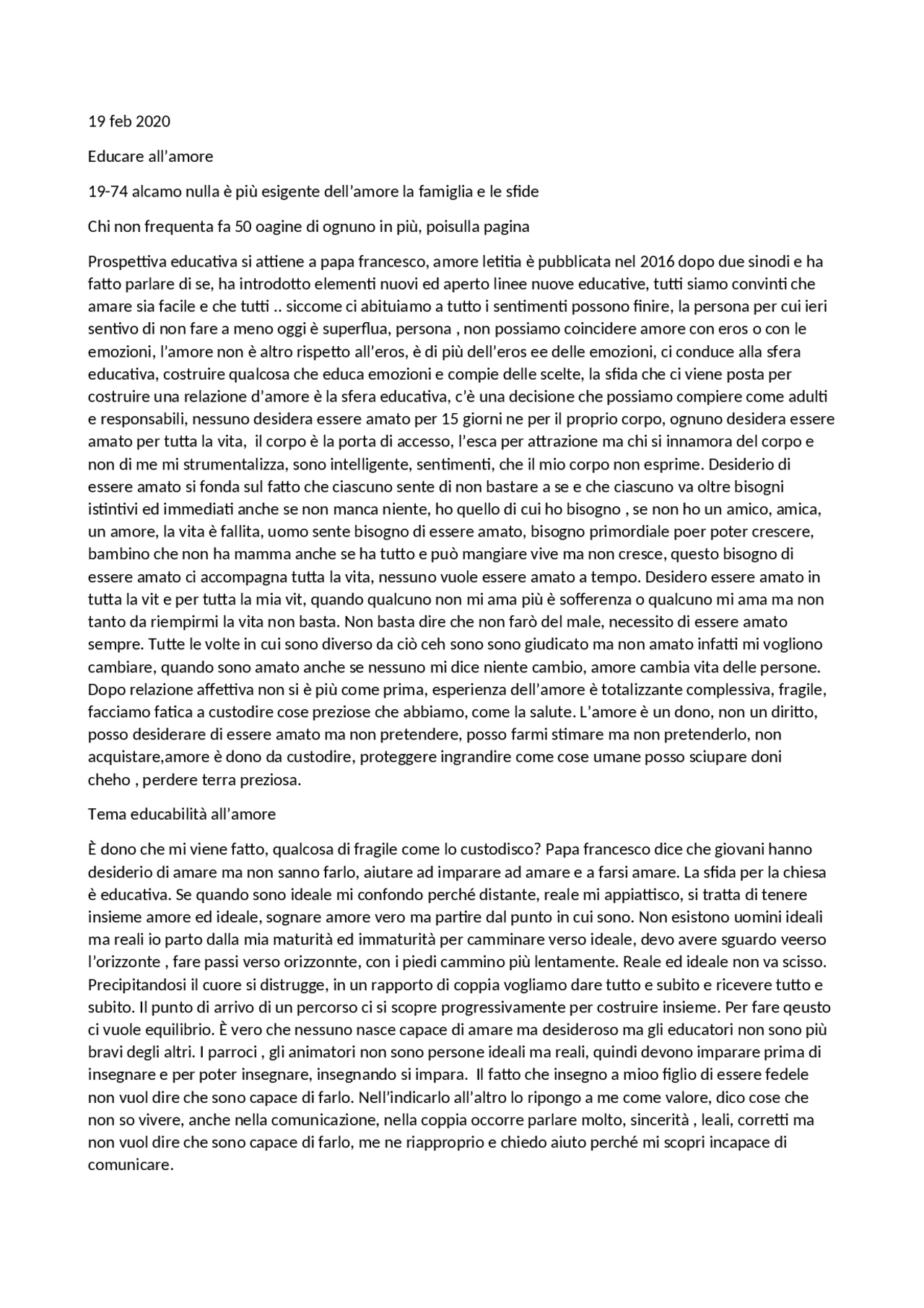 Teologia Appunti Lezione Docsity