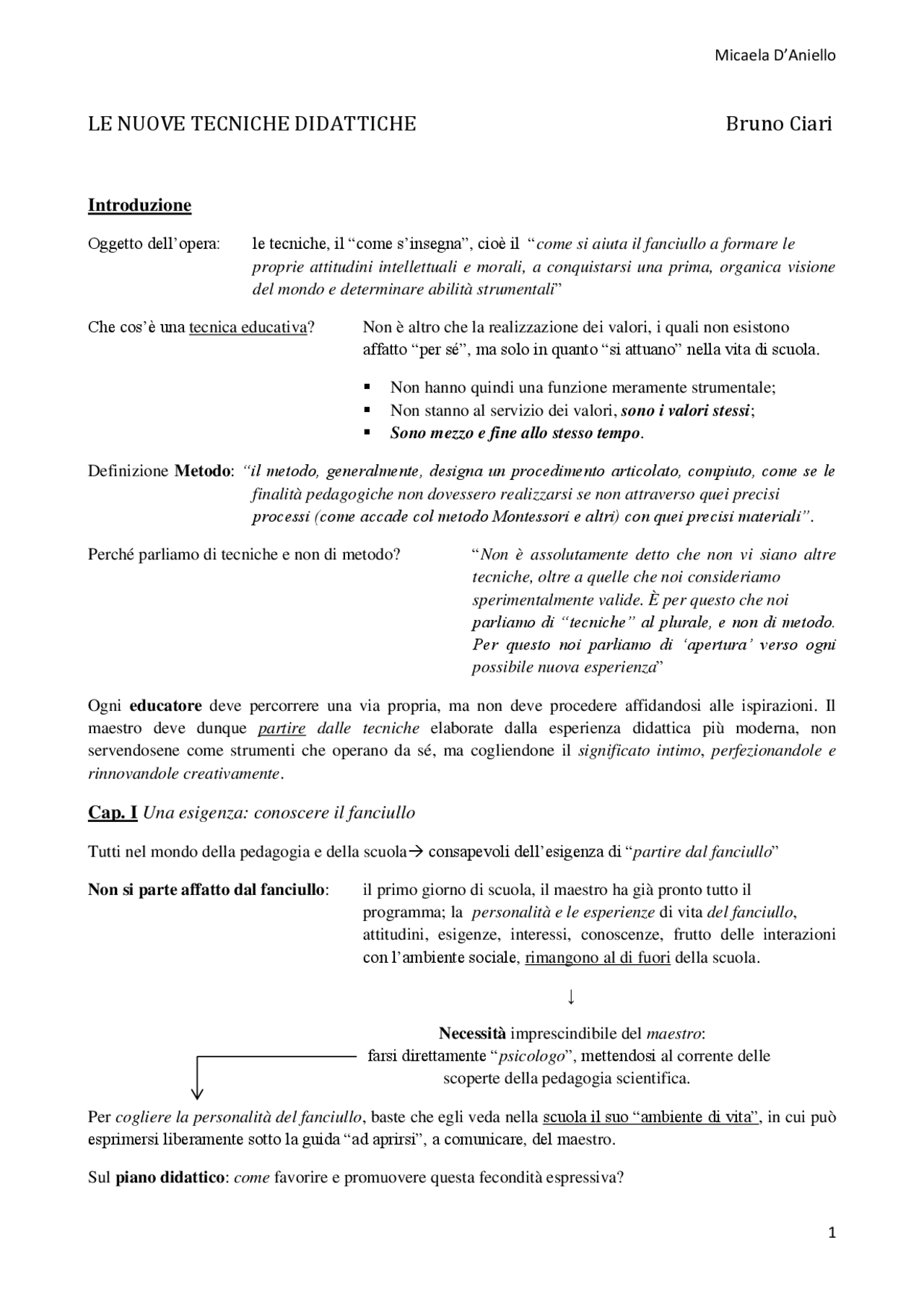 Le nuove tecniche didattiche - Docsity