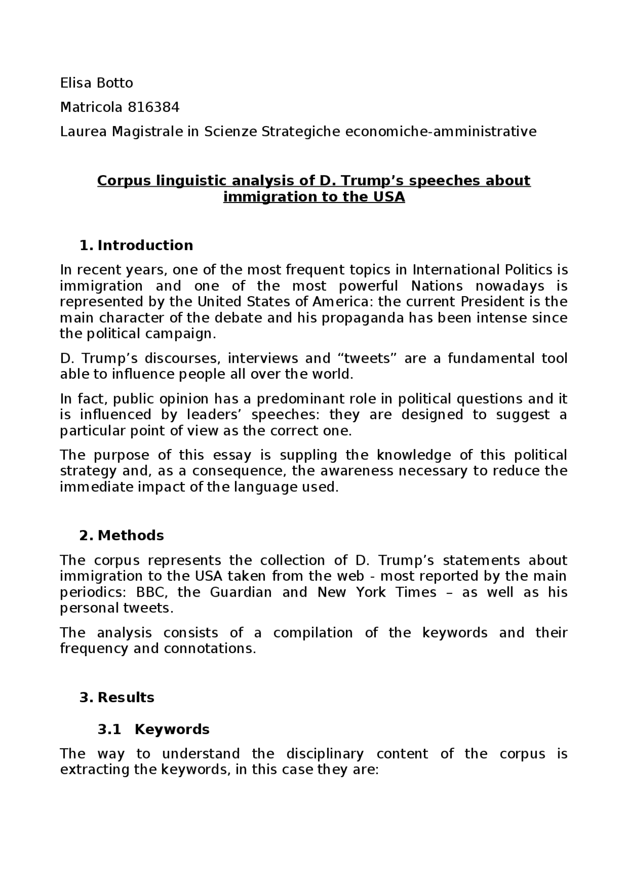 Donald Trump's speeches - Docsity