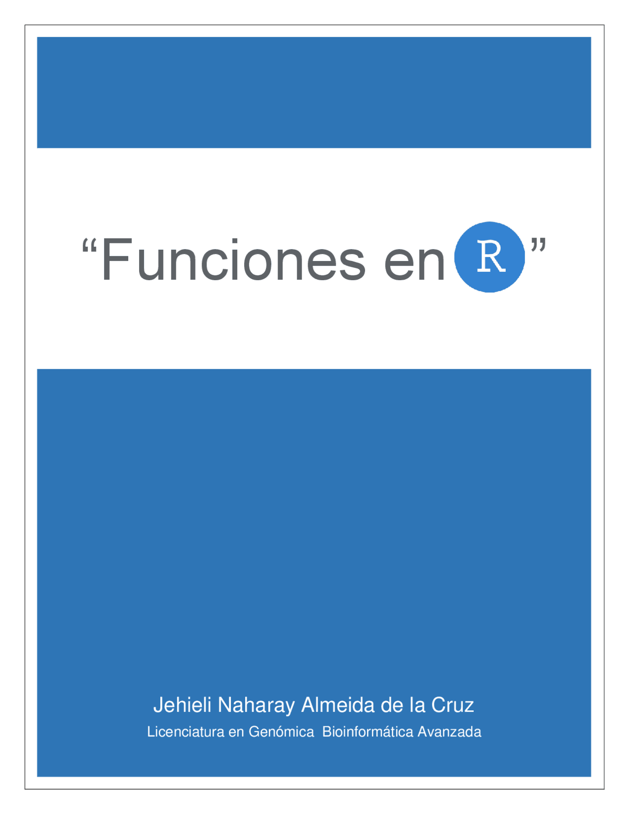 Funciones en R Studio - Docsity