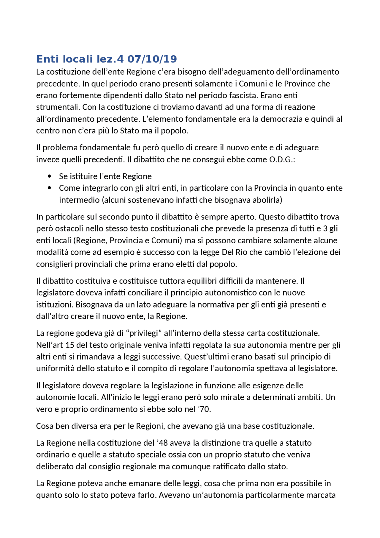 Appunti Diritto Enti Locali Appunti Di Diritto Amministrativo Docsity