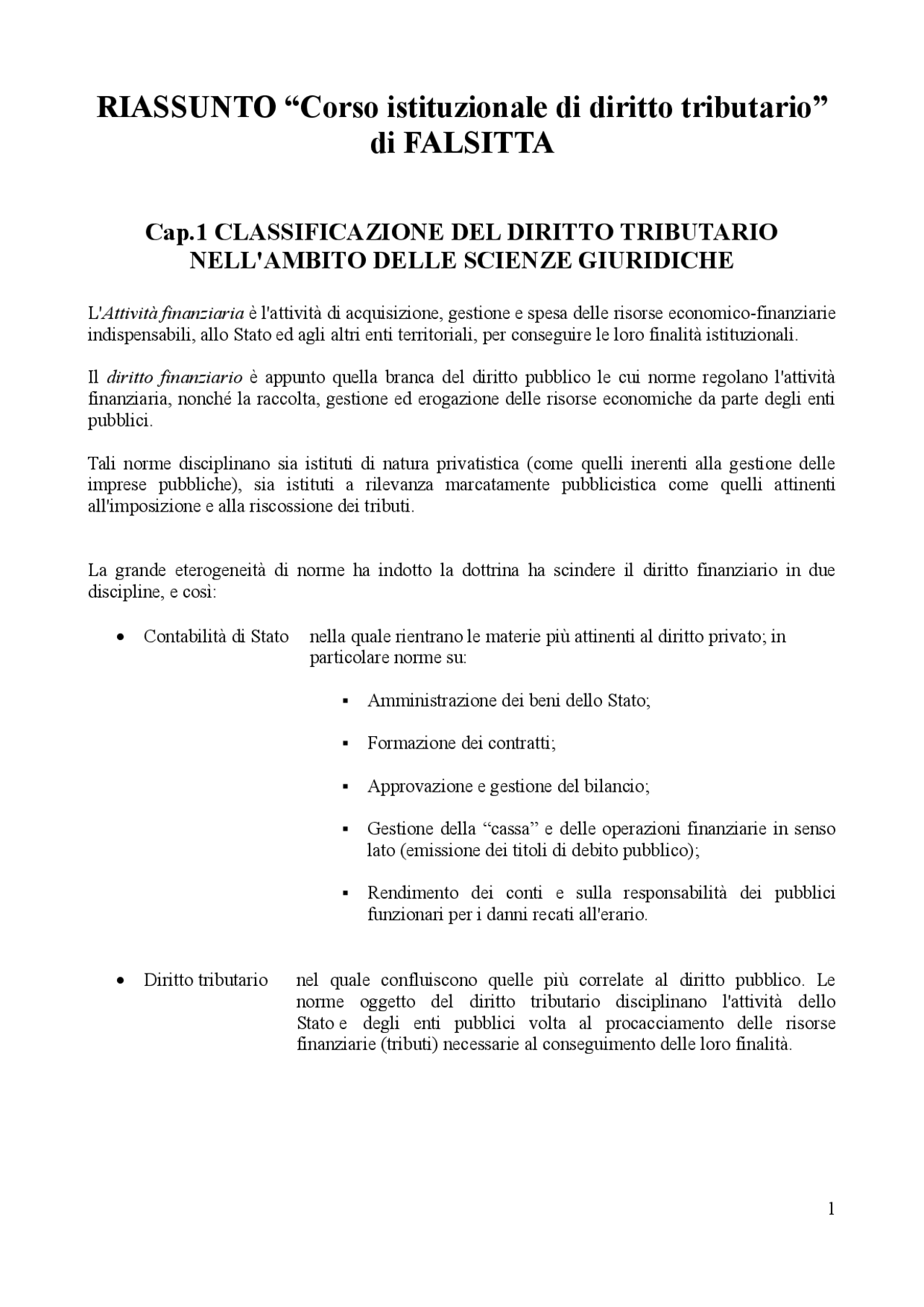 Diritto Tributario Paparella Falsitta Docsity