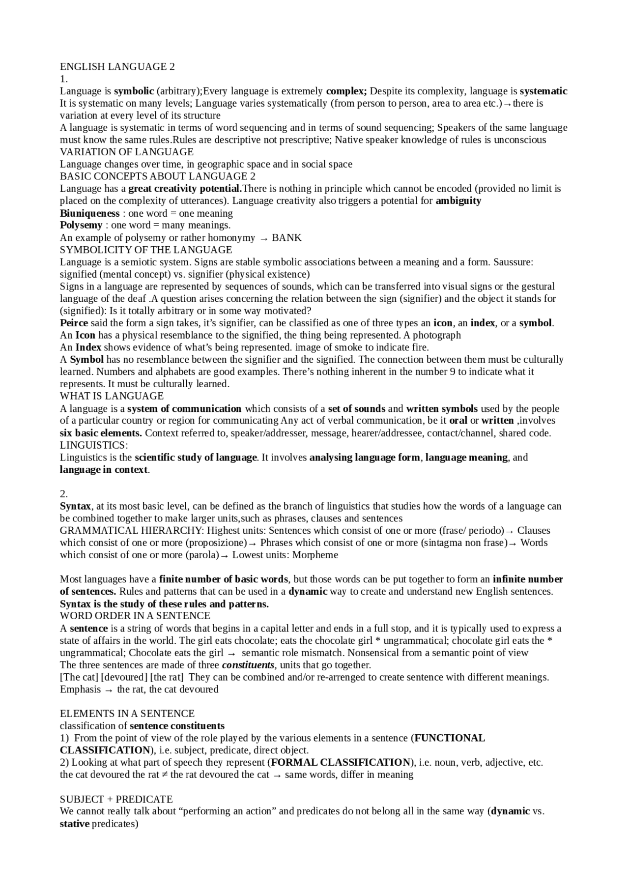 English Language 2 Prof Cavalieri Docsity