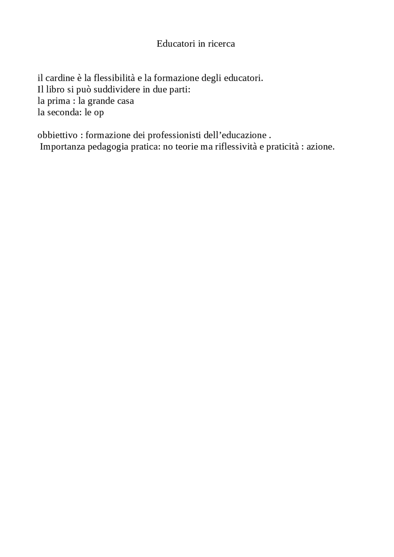 Libro Educatori In Ricerca Docsity