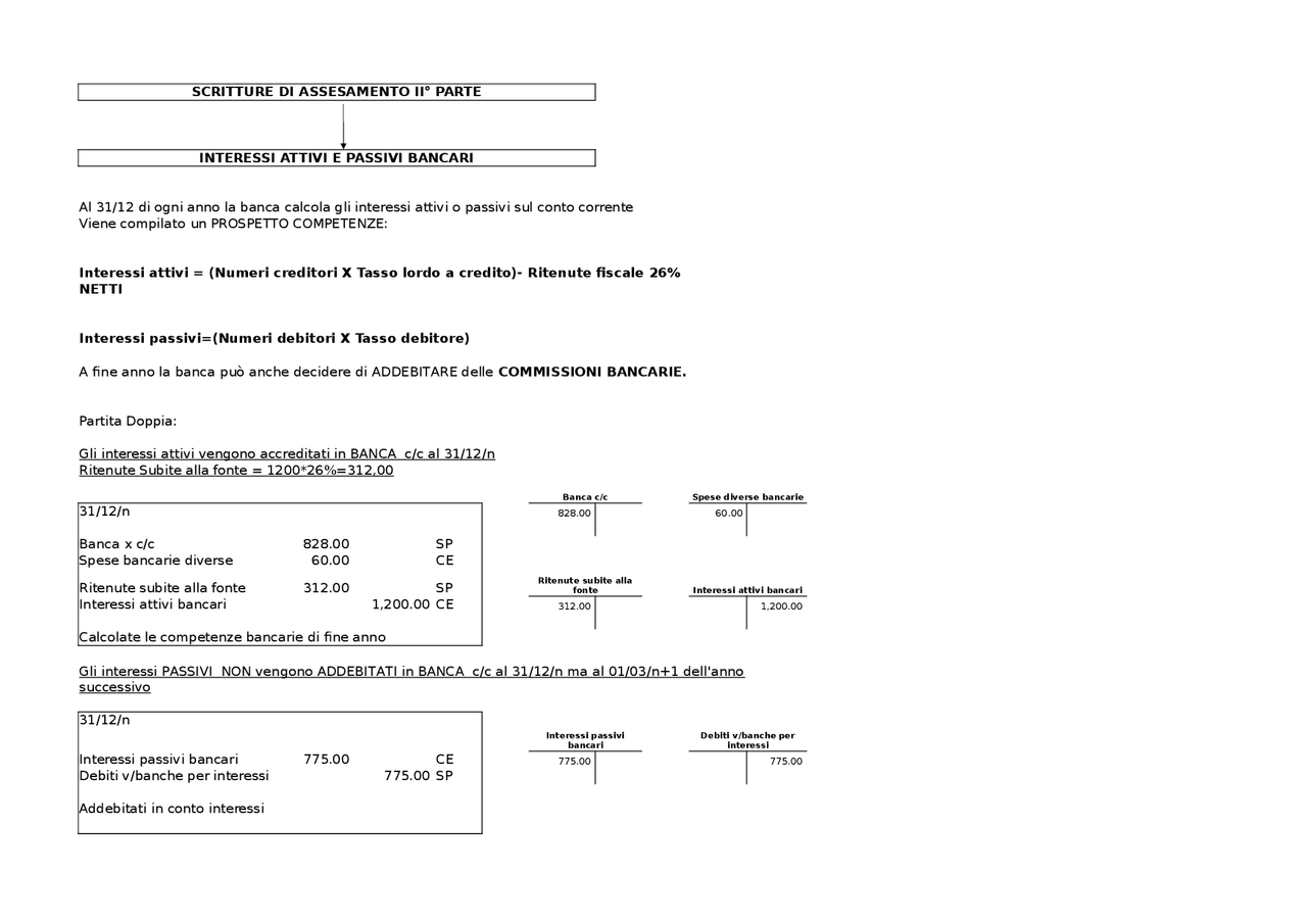 Scritture Di Assestamento Docsity
