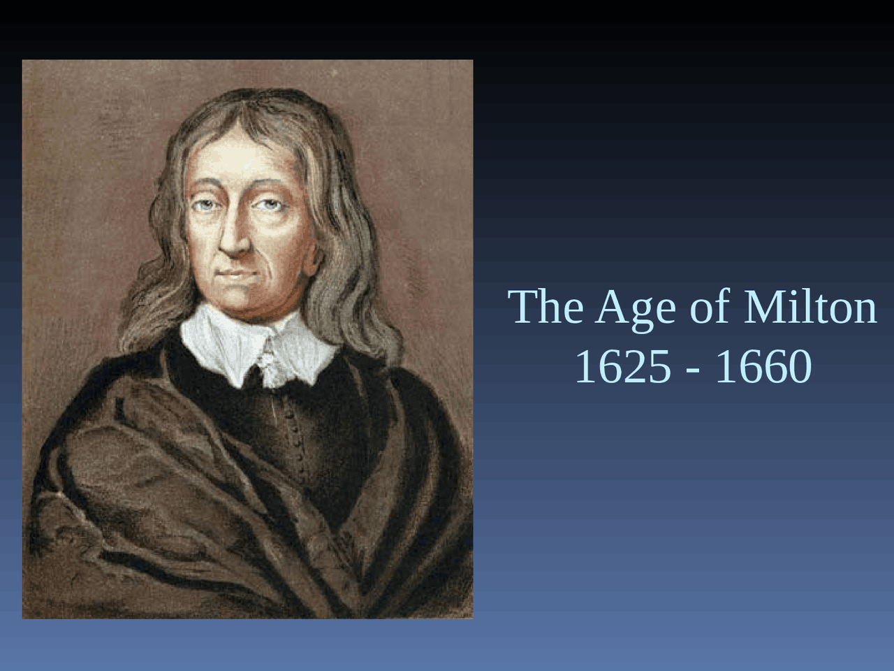 Puritan Age - The Age of Milton - Docsity