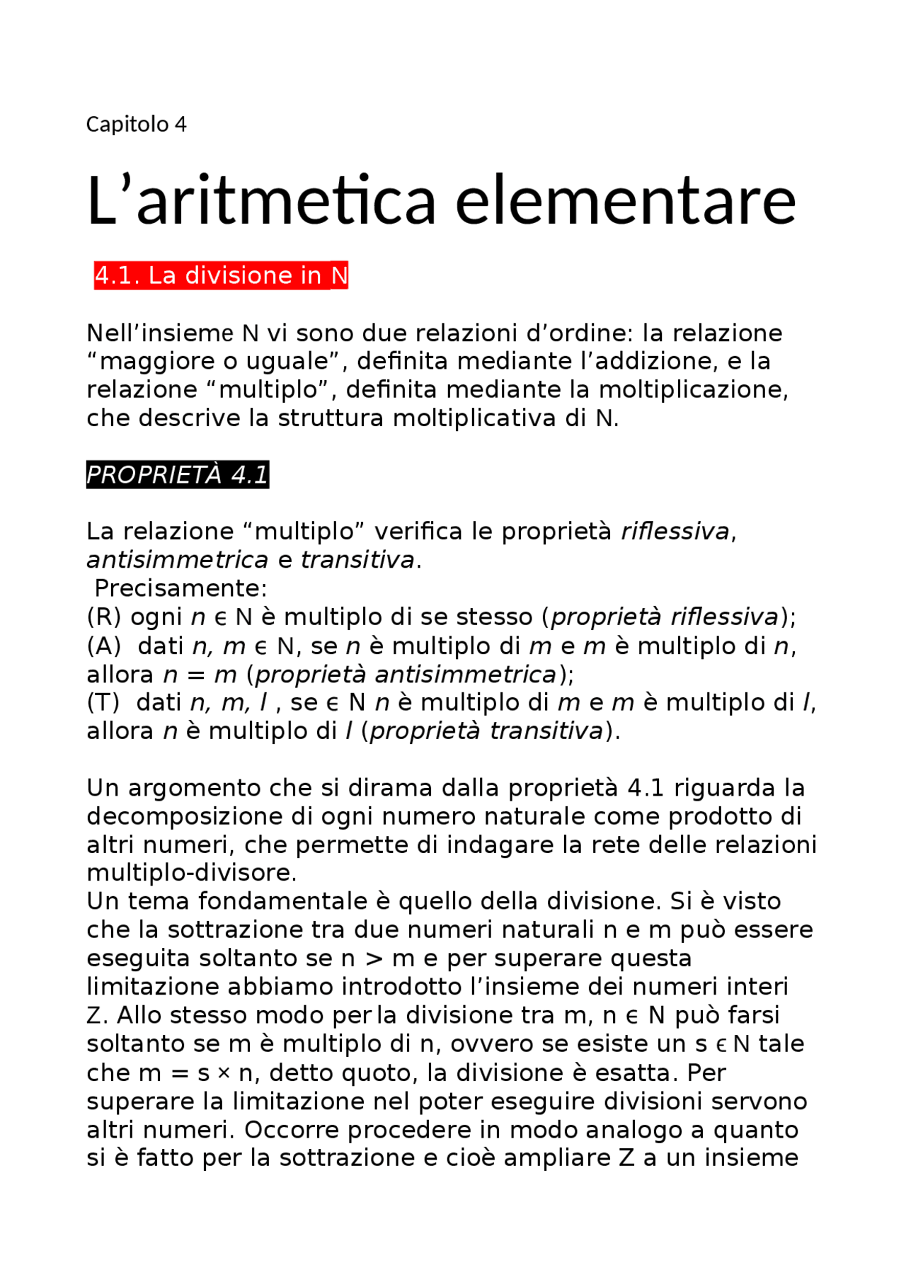 Riassunto Pensare In Matematica Cap4 Appunti Di Matematica Generale