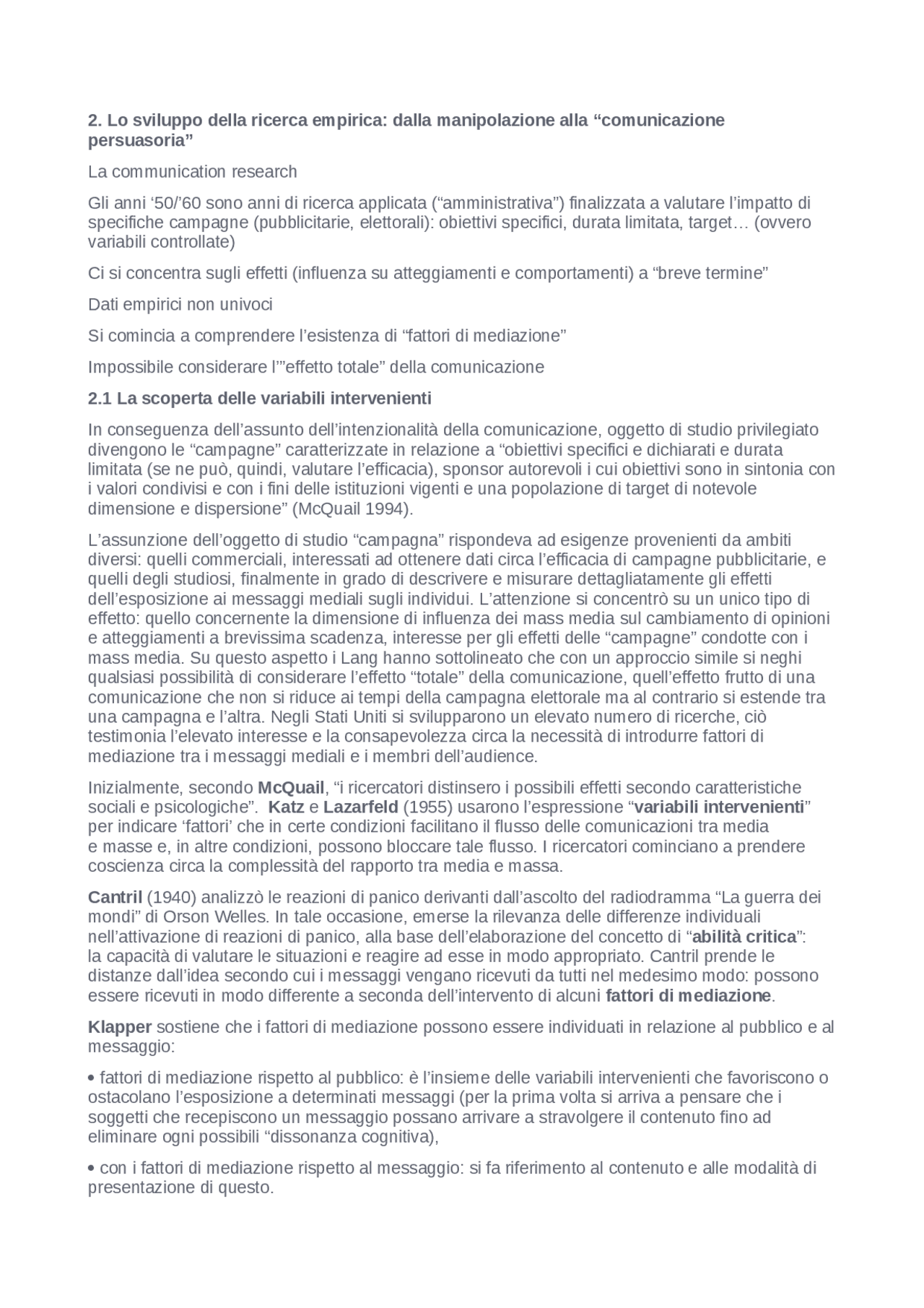 Comunicazione Di Massa Cap2 Docsity