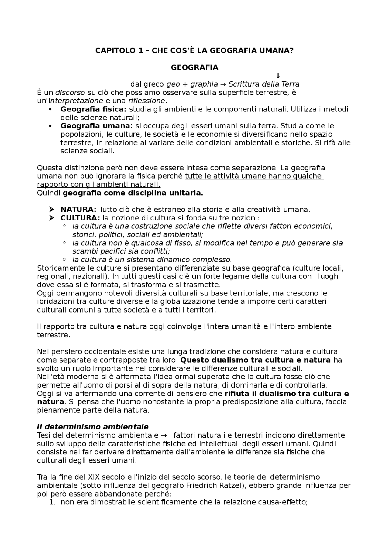 Riassunto Geografia Umana Un Approccio Visuale Docsity