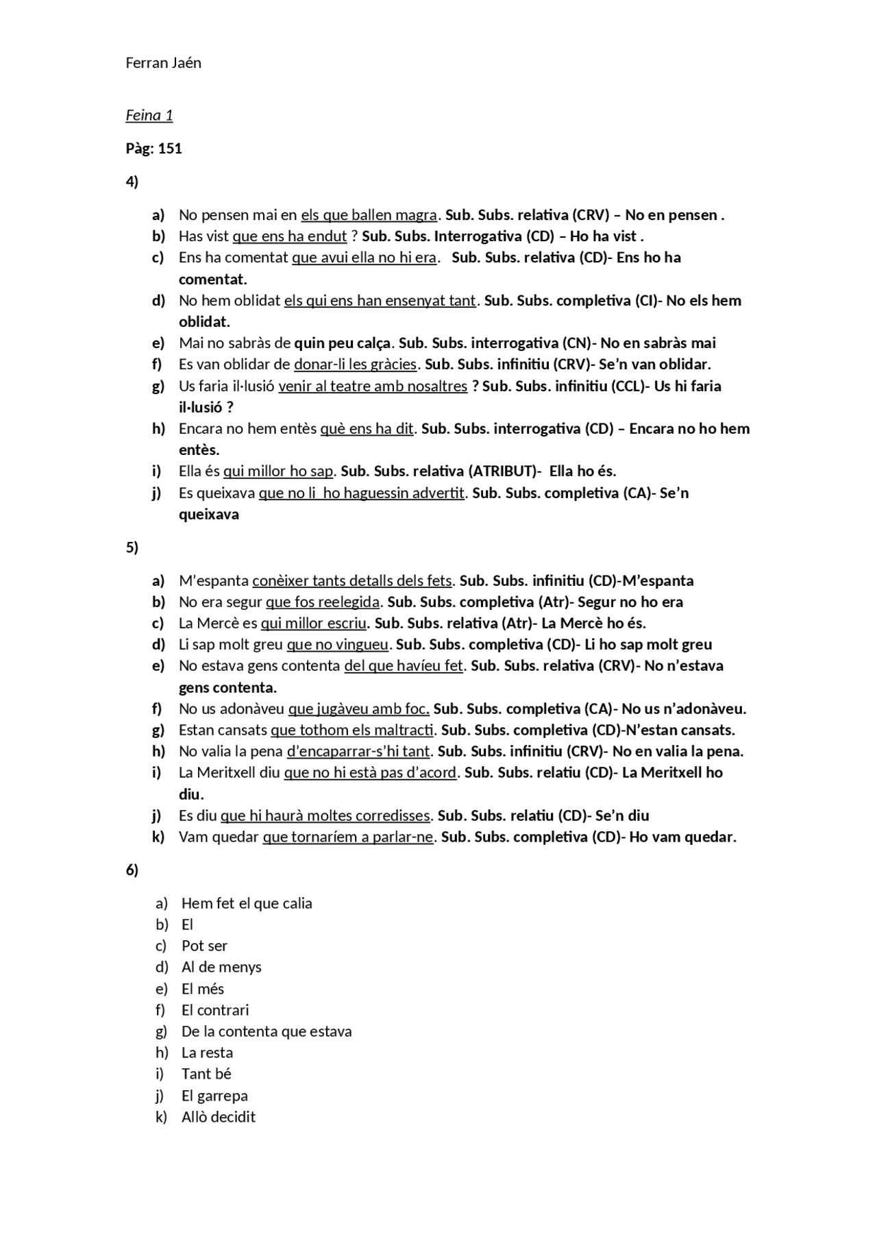 Catalan Ejerciciosdw Docsity