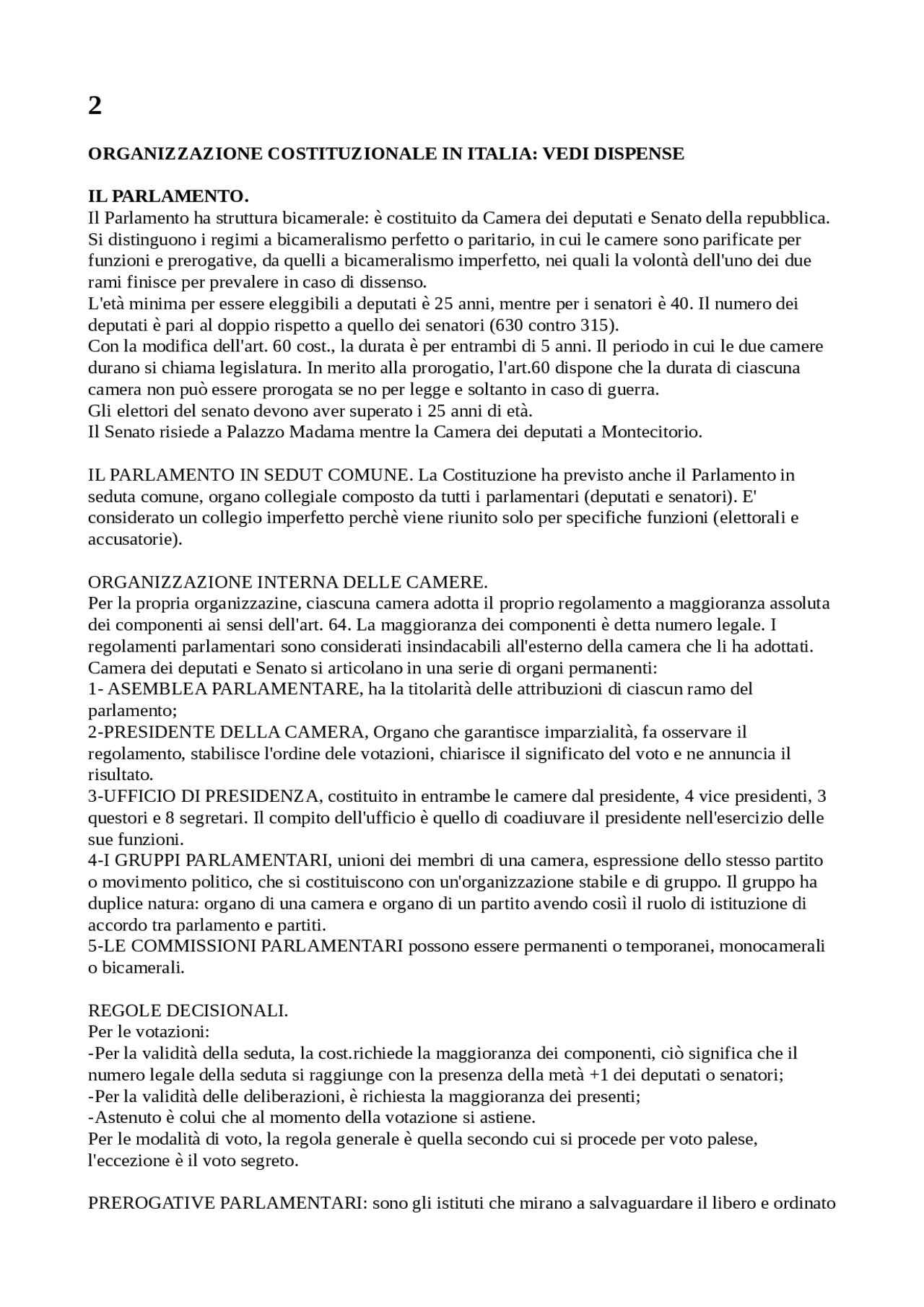 Dispense Diritto Pubblico Docsity