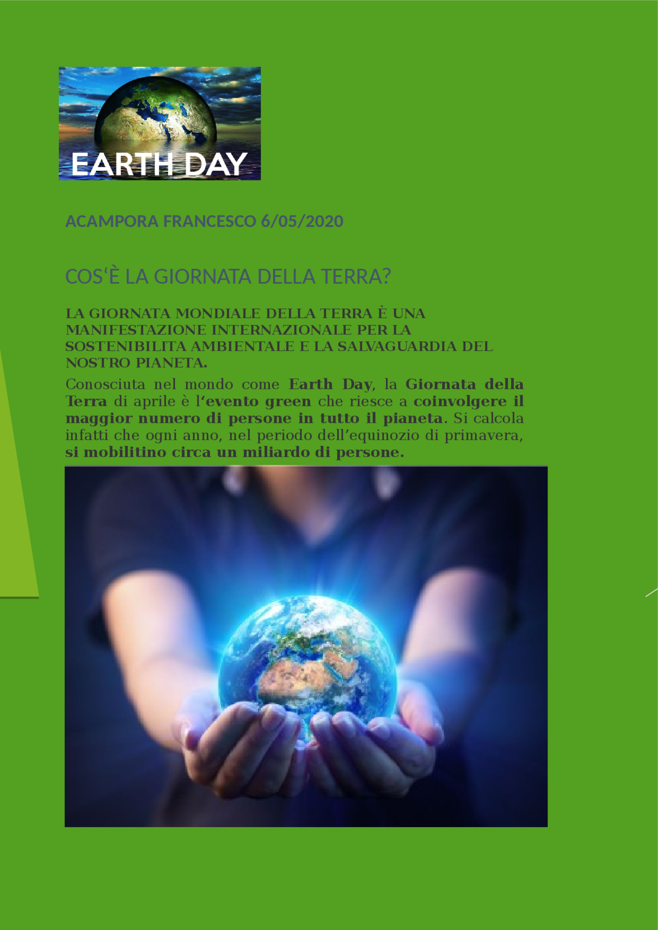 PowerPoint Earth Day - Docsity