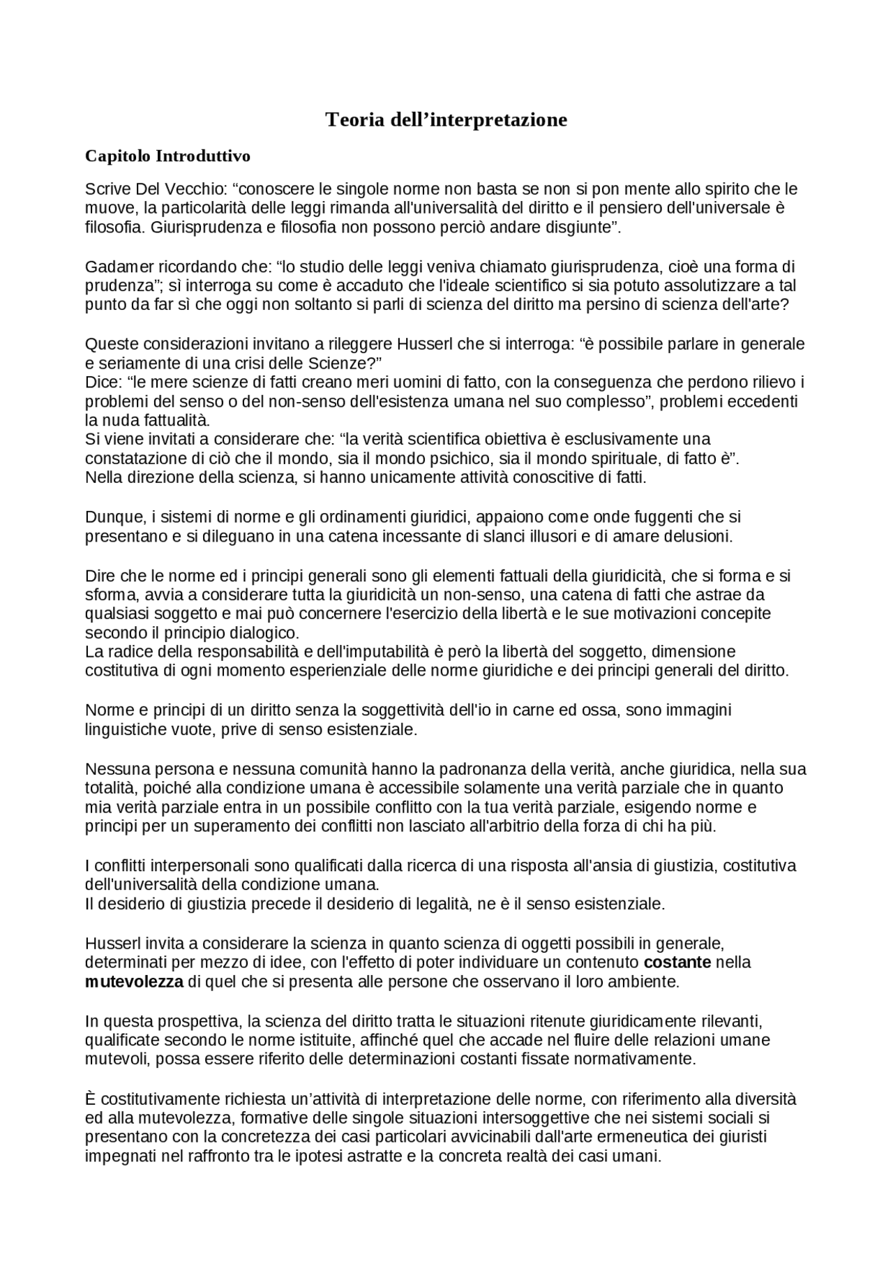 Riassunto I Principi Generali Del Diritto Teoria Dell