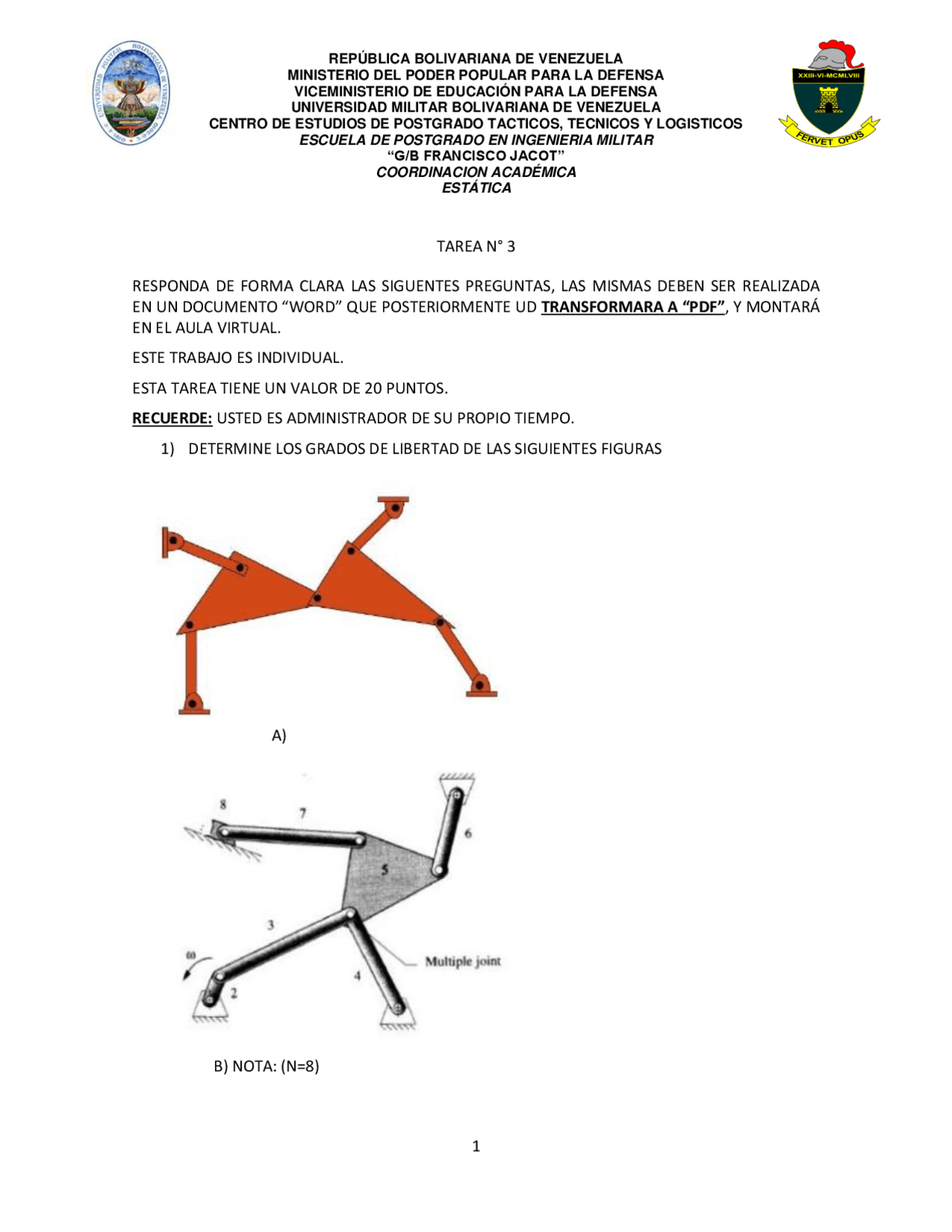 Ejercios De Estatica Docsity