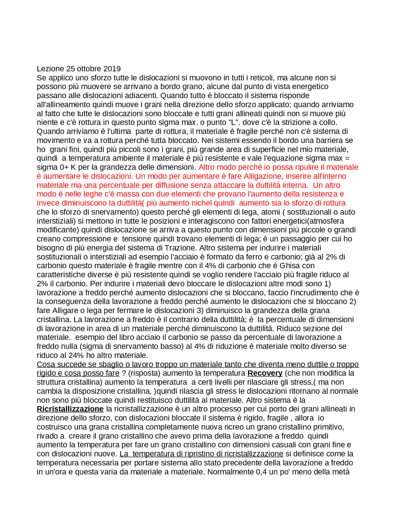 Appunti Di Scienze Dei Materiali Docsity