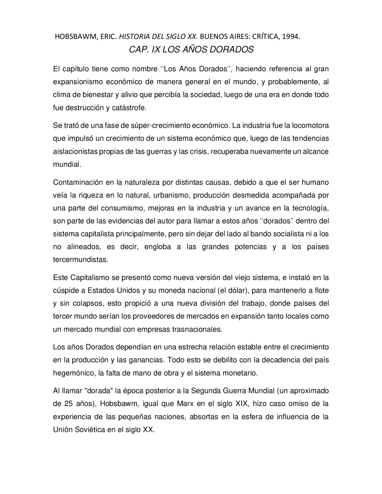 Historia Del Siglo Xx Docsity