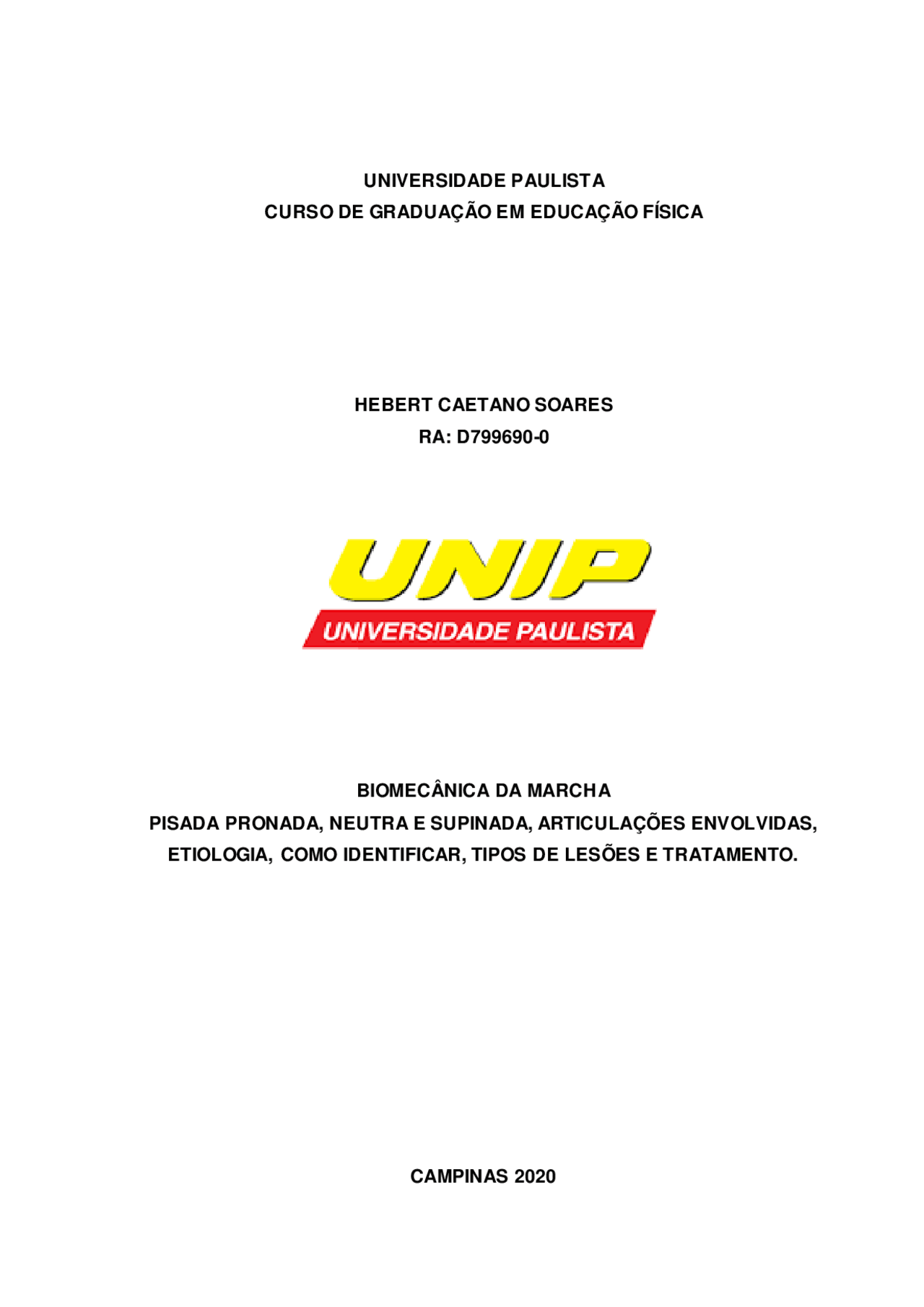 Biomecânica Da Marcha Trabalhos Educação Física Docsity