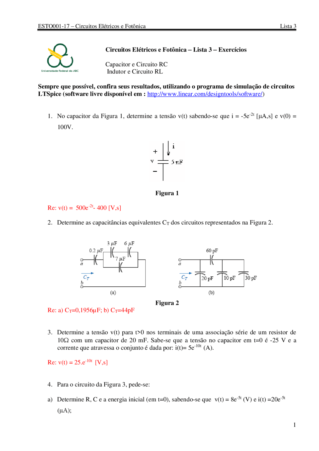 Listas De Circuitos Elétricos Docsity