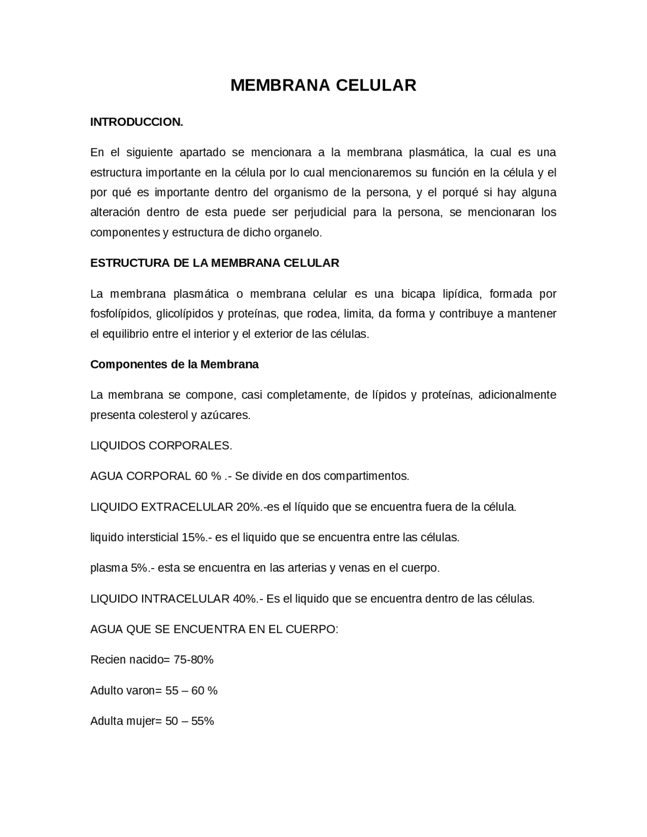 Membrana Celular O Plasmatica Apuntes De Biología Molecular Docsity