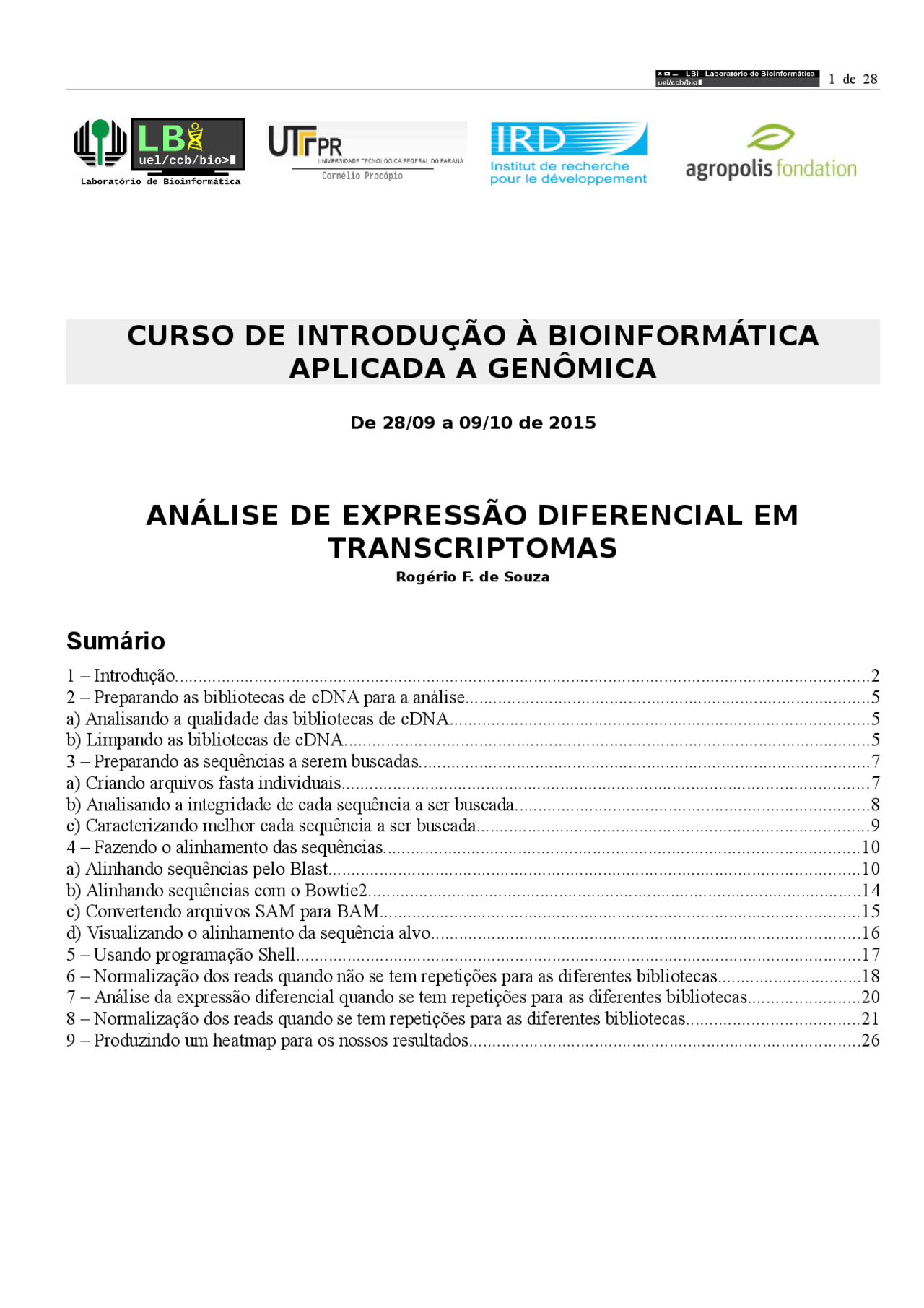 Transcriptoma do genoma de uma bactéria - Docsity