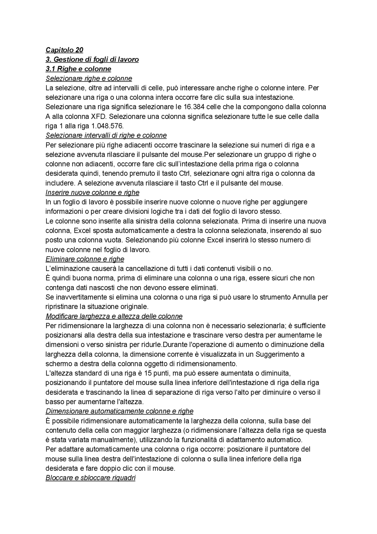 Appunti E Riassunto Di Informatica Docsity