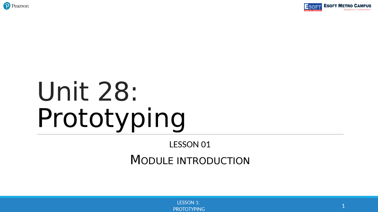 Prototyping - Module intro - Docsity