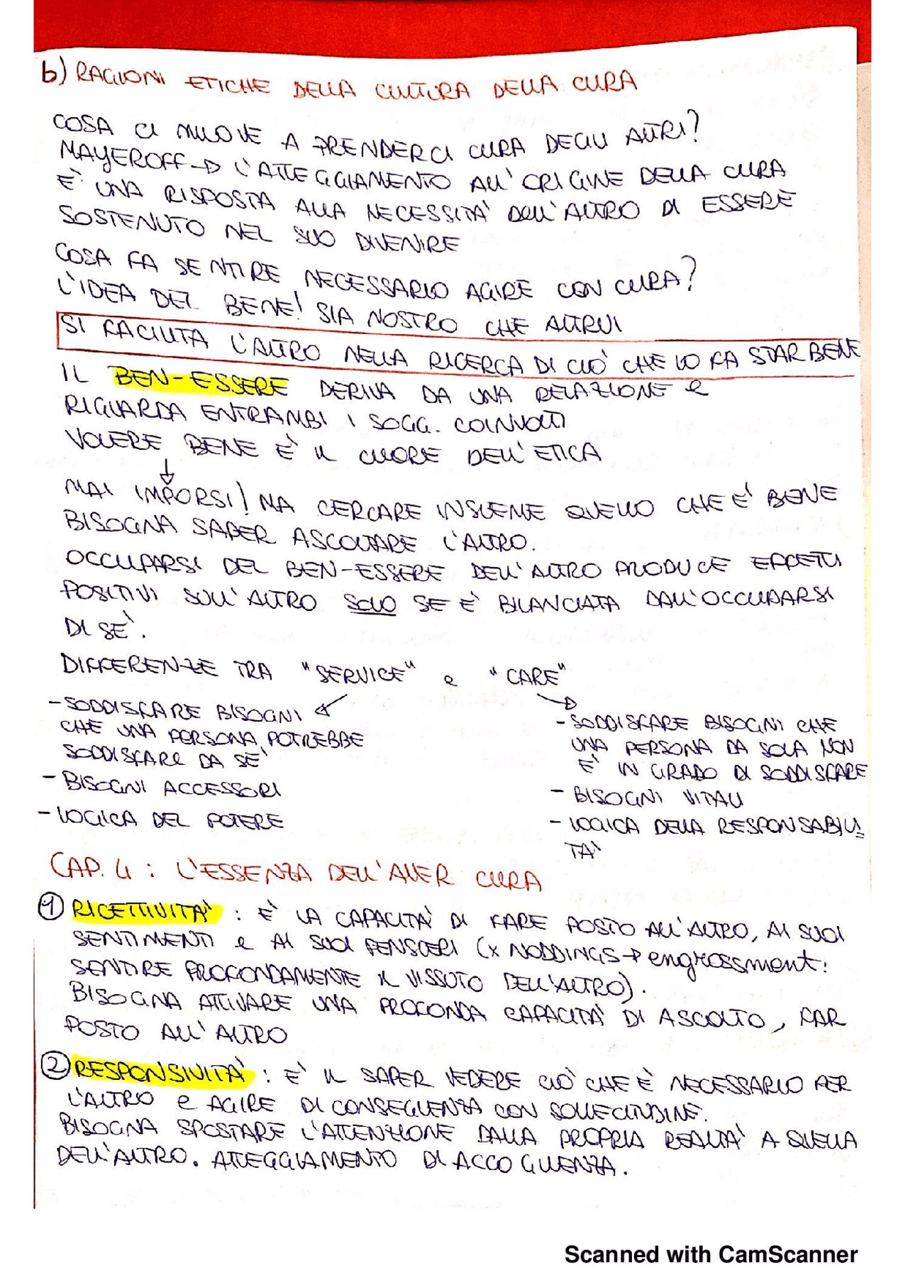 Riassunto 2 Parte Filosofia Della Cura Docsity