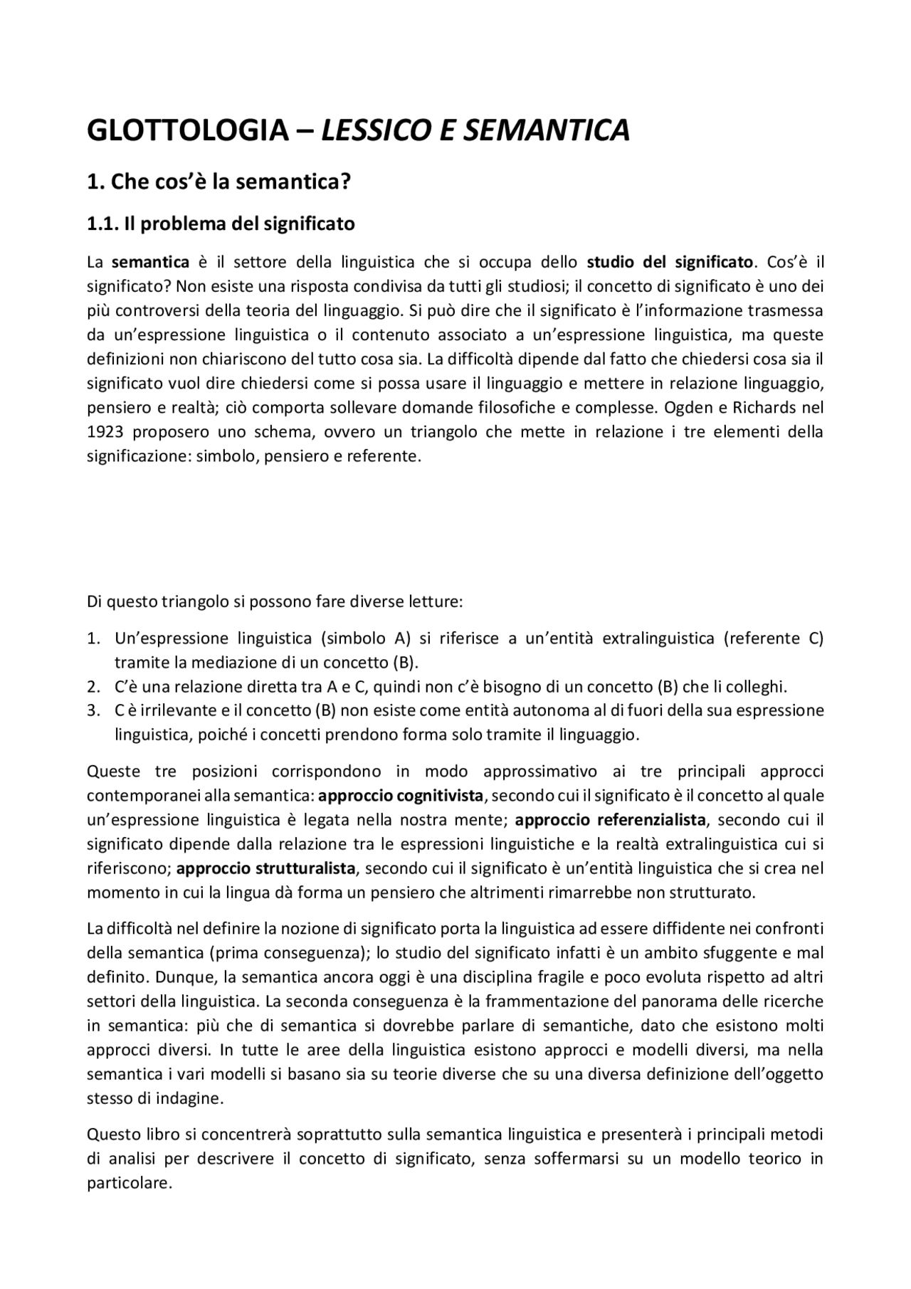 Lessico E Semantica Casadei Docsity