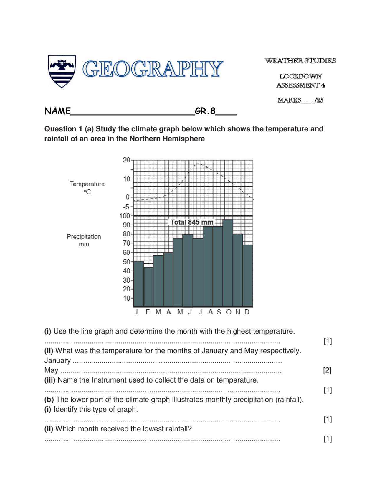Geography assessment 4 | Assignments Geography | Docsity