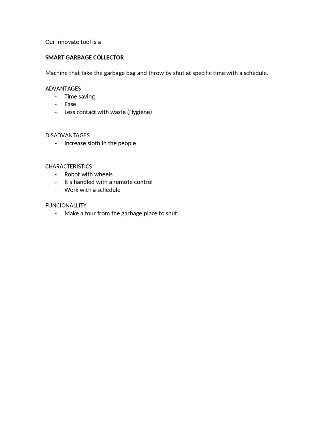 SMART GARBAGE COLLECTOR - Docsity