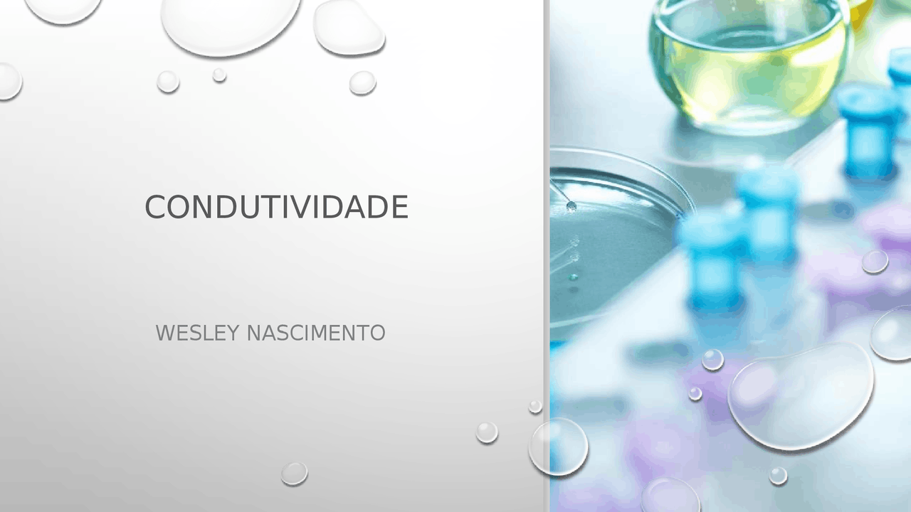 Slide De Condutividade Para Guiar As Aulas Docsity