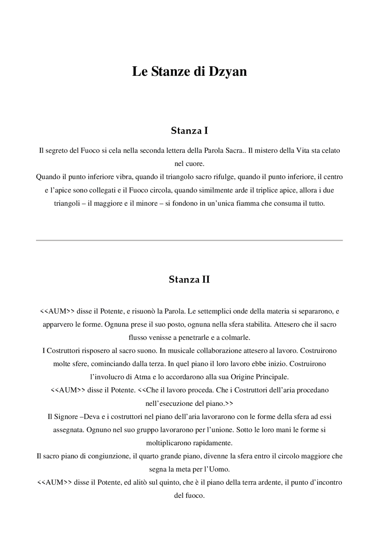 Le Stanze di Dzyan-sintesi - Docsity