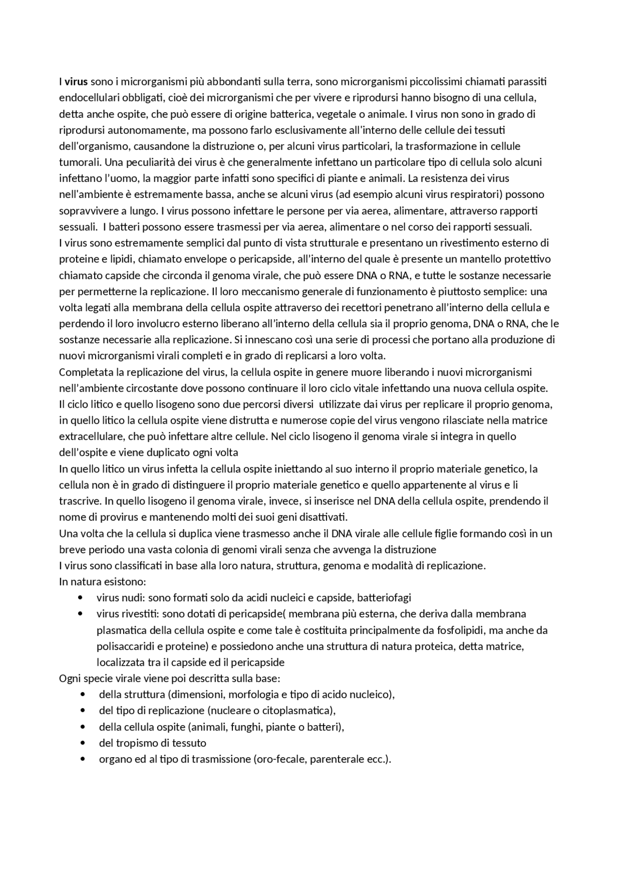 Differenze Tra Virus E Batteri Docsity