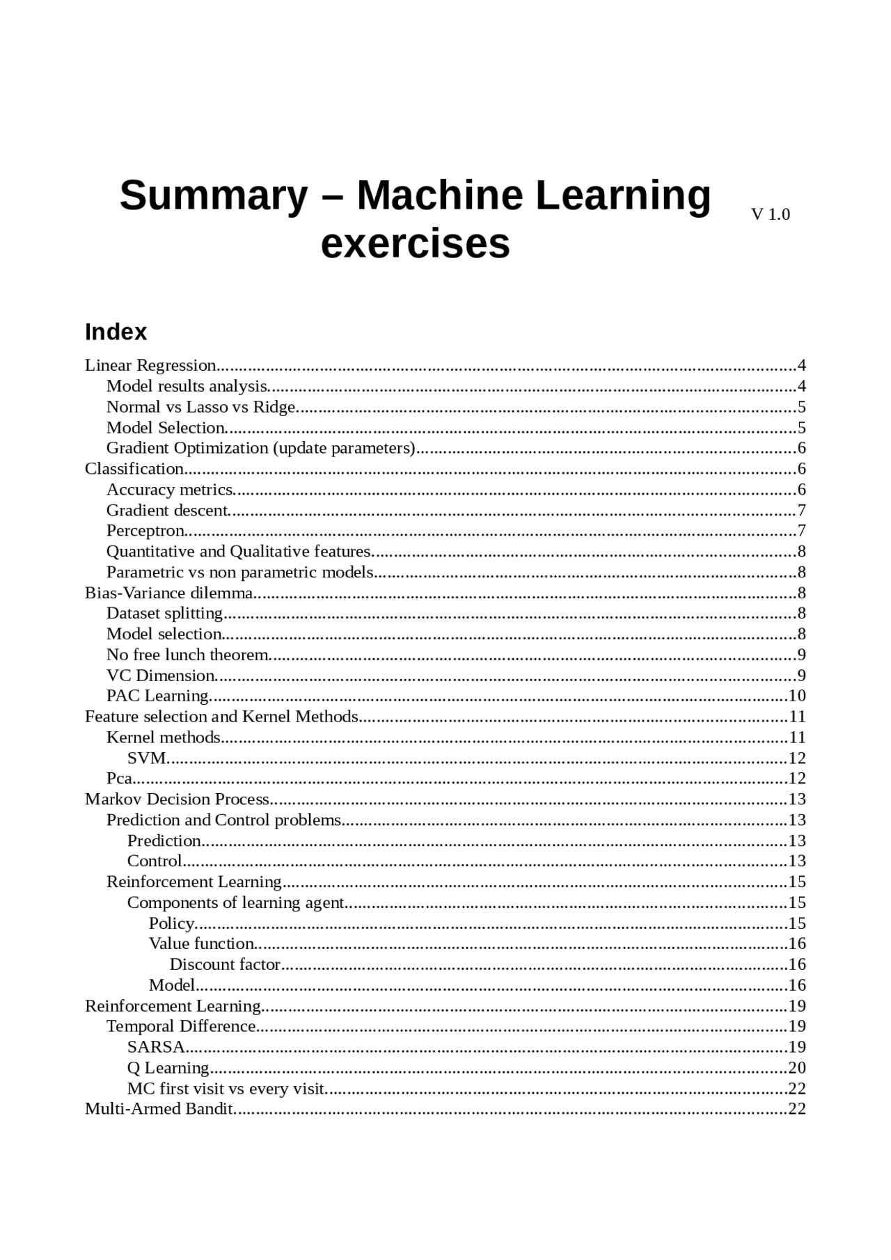 Apuntes Machine Learning - Docsity