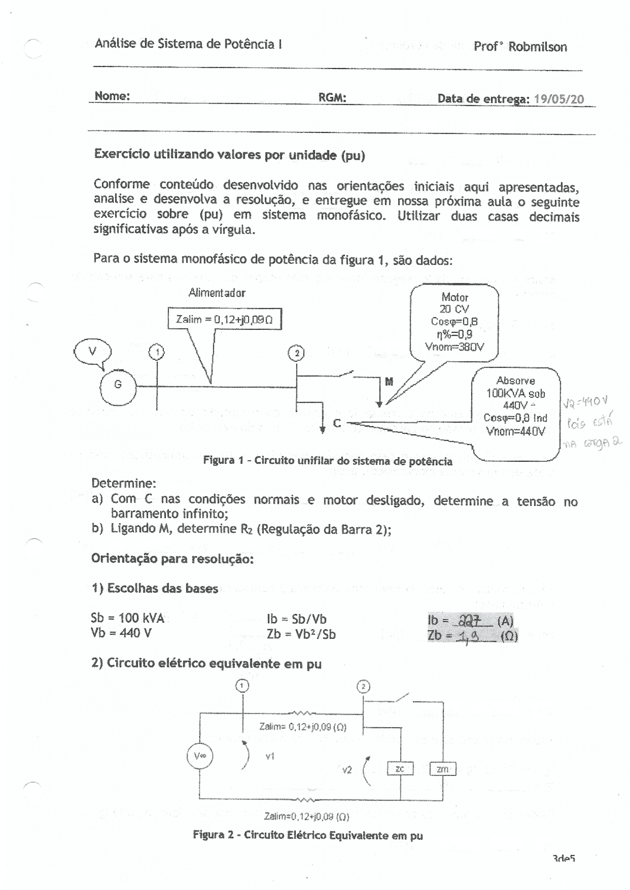 Analise De Potencia Exercicio Docsity