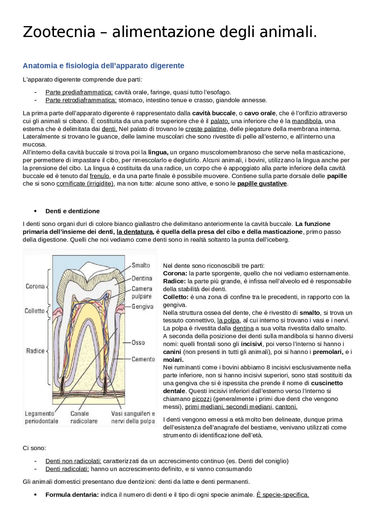 Appunti di Zootecnica generale - Docsity