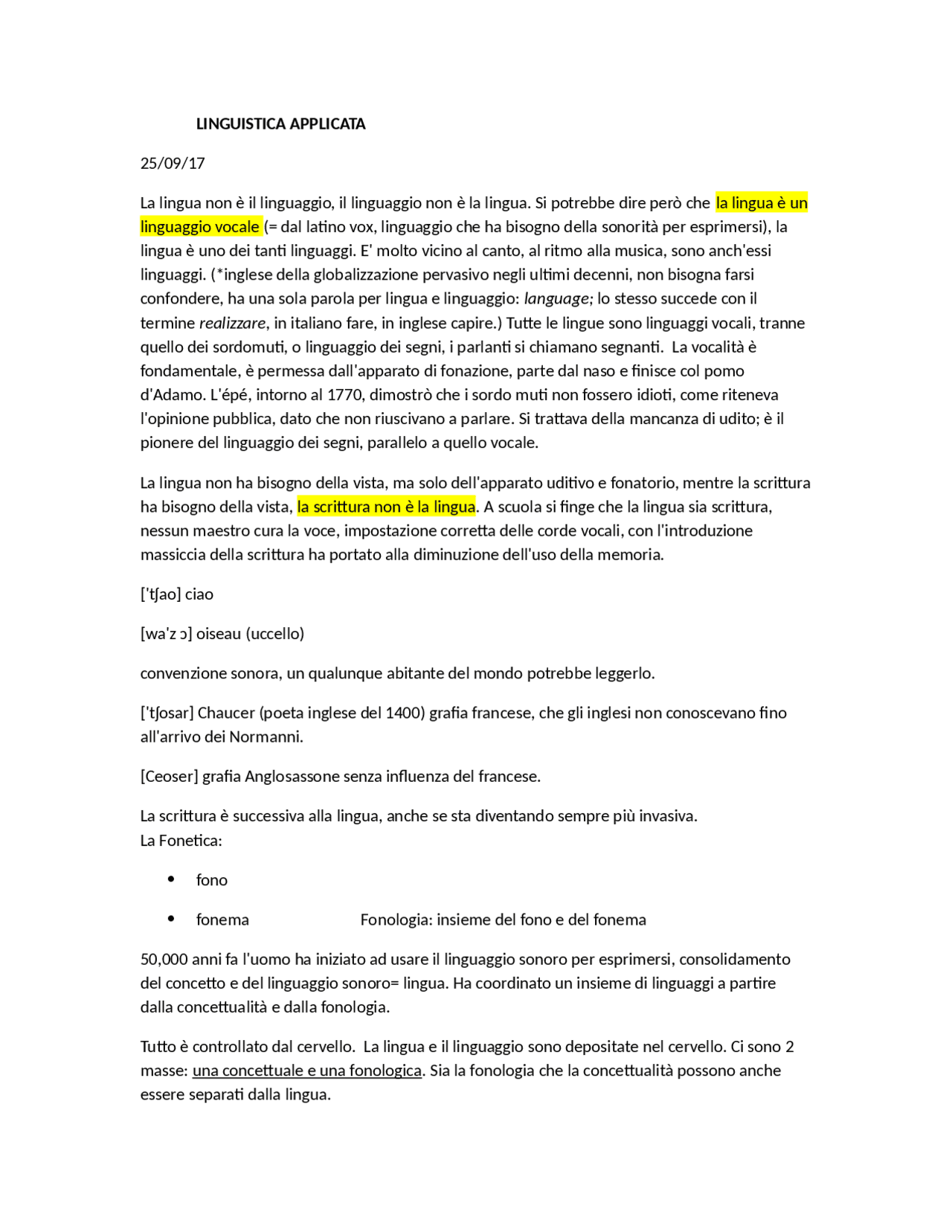 Riassunti Linguistica Applicata Appunti Di Linguistica Docsity