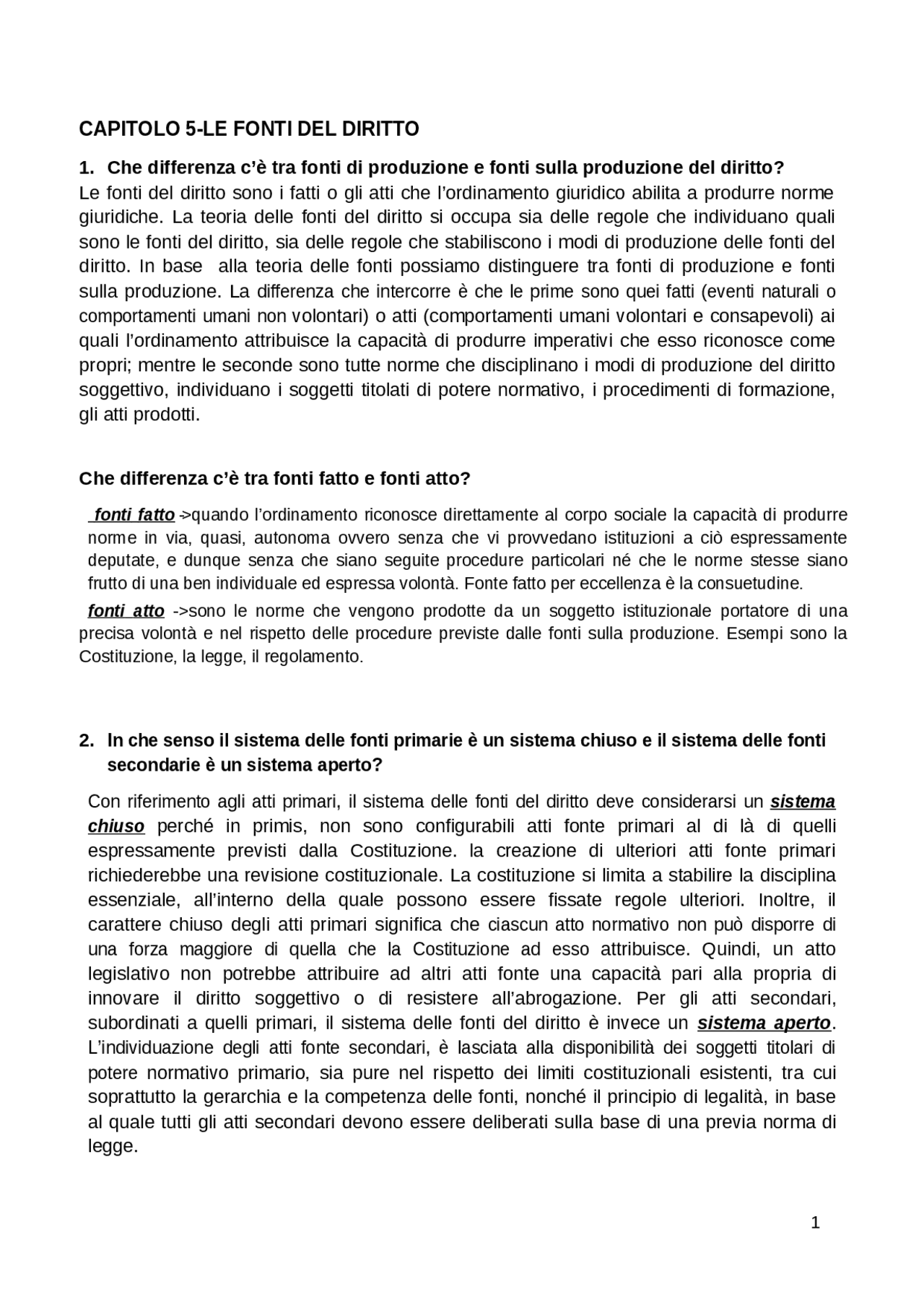 Diritto pubblico domande e risp - Docsity
